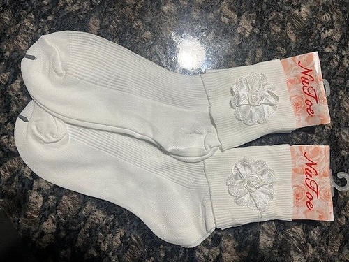 2 Sexy Women's Dancing white Ankle Bobby Sock with bows shoe Size 3 thr ...