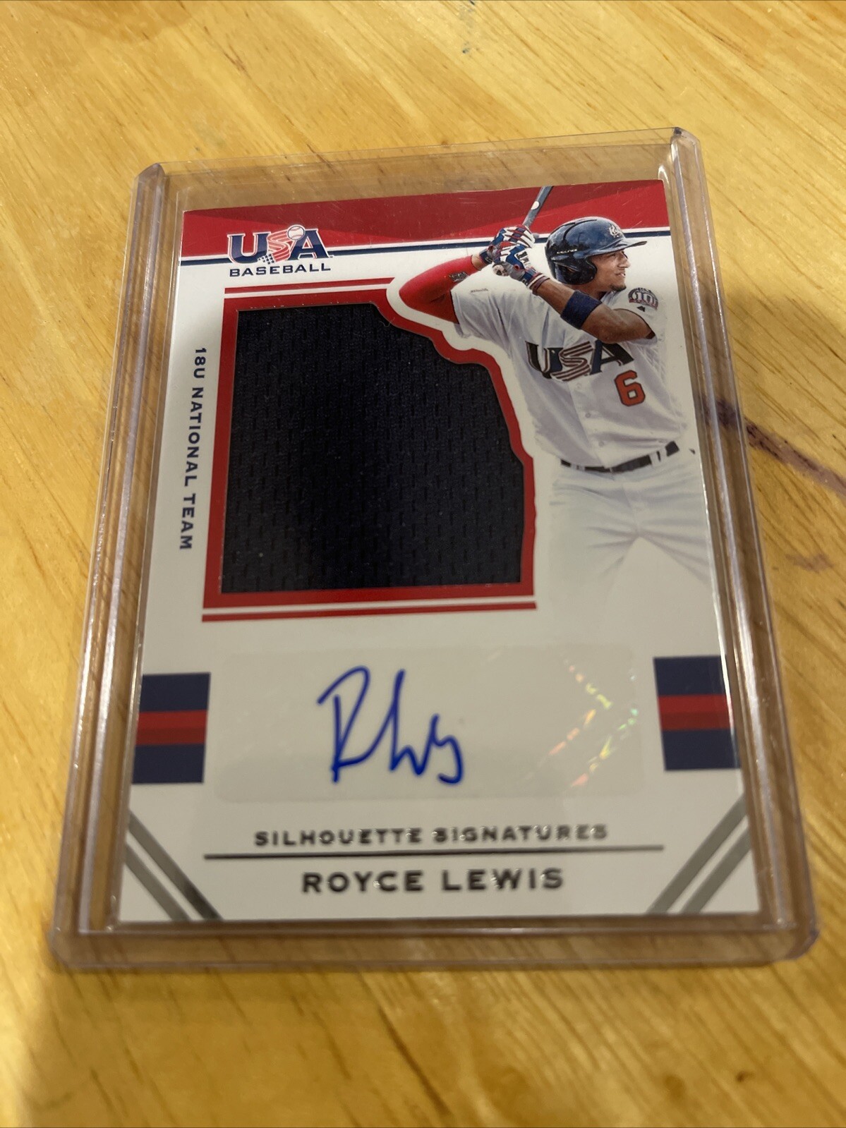 ROYCE LEWIS 2017 STAR AND STRIPES JUMBO PATCH AUTOGRAPH NUMBERED 90/199 ...