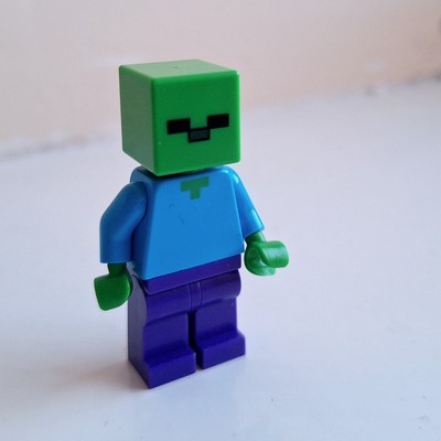 Genuine Lego Minecraft Zombie Minifigure - min010 - Dark Purple Legs | eBay