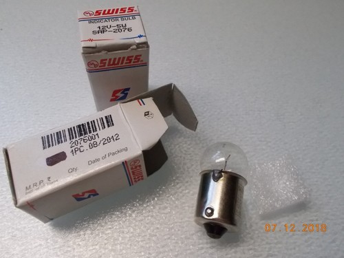 2 New 12 Volt 5W Indicator Bulbs, Bayonet Base, Swiss 2076 | eBay