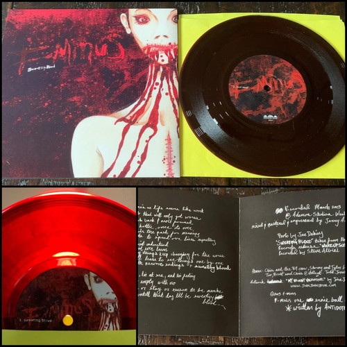 F MINUS Sweating Blood 7" Maroon Vinyl 300-Choking Victim Leftover ...
