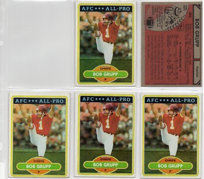1980 TOPPS 525 BOB GRUPP CHIEFS | eBay