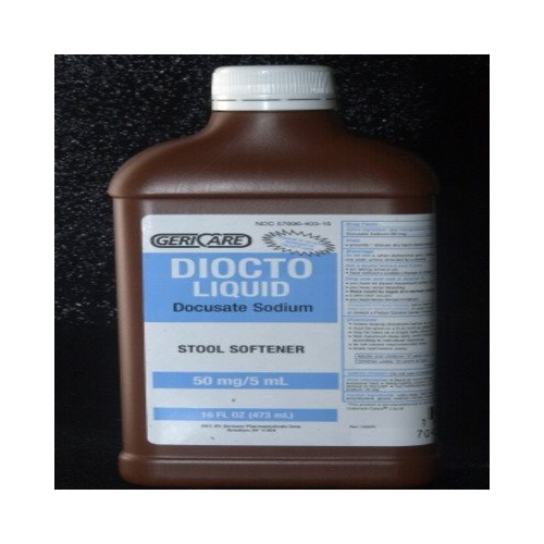 Geri-Care Diocto Liquid Docusate Sodium 50 mg per 5 ml Stool Softener ...