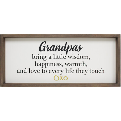MDF 48cm Grandpa Wisdom Sign Grandfathers Signage Hanging/Desk Plaque ...