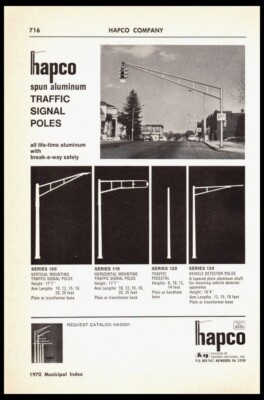1970 Hapco Kearney Area Lighting Poles Abingdon VA-Vintage trade photo print ad | eBay