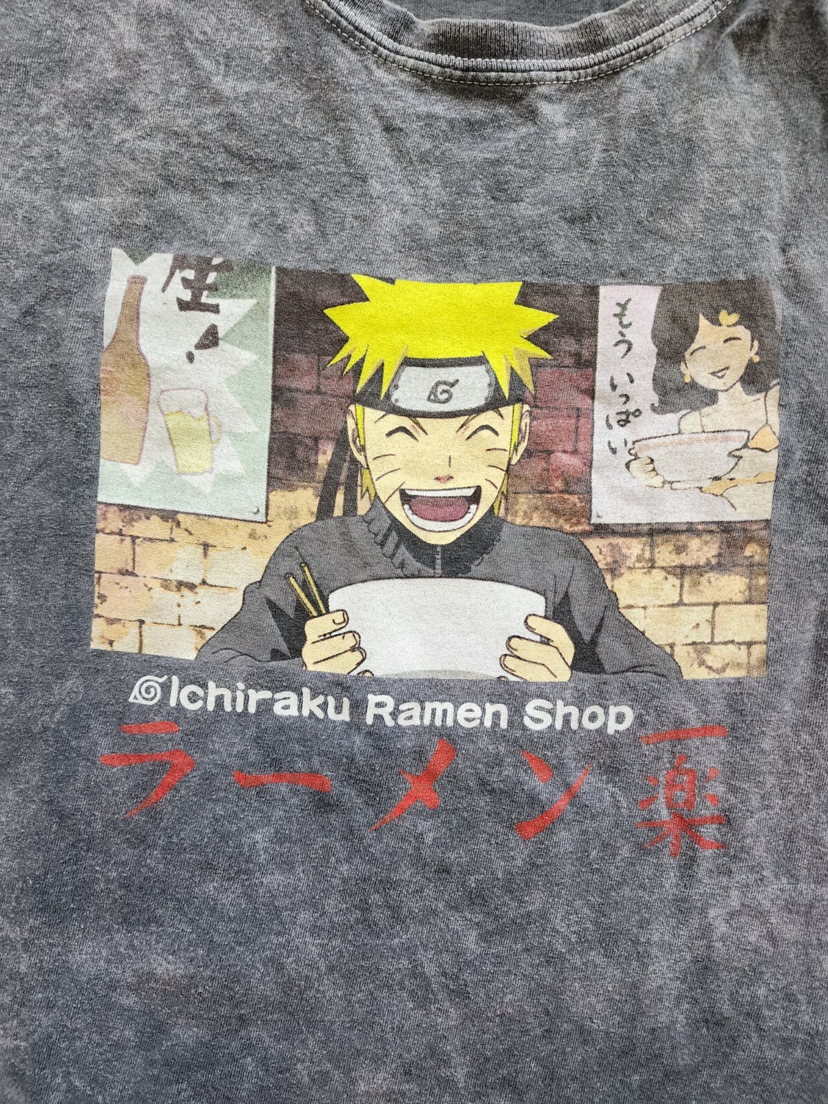 Naruto Shippuden Ichiraku Ramen Shop Men's Gray Anime… - Gem