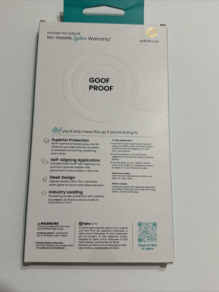 Quickcell Goof Proof Tempered Glass Screen Protector For Cricket Dream ...