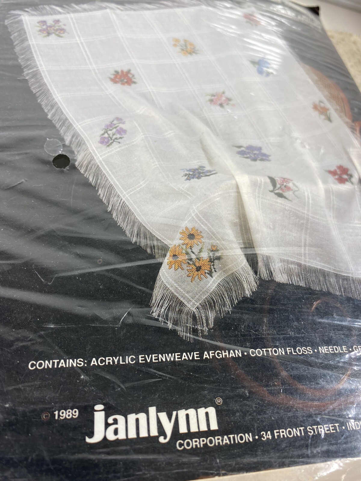 Janlynn Counted Cross Stitch Floral Afghan Kit 57-38 Complete *Read ...