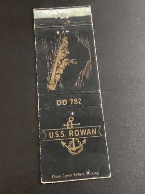 Vintage Military Matchbook “US Navy Ship - USS Rowan” Front Strike | eBay