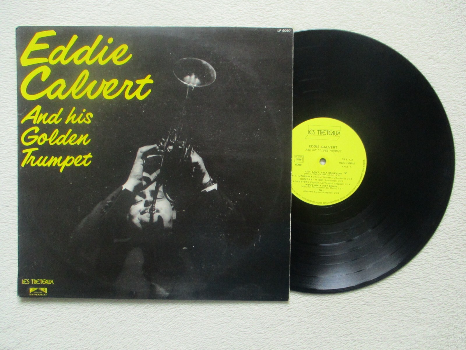 LP 33T EDDIE CALVERT "And his golden trumpet" LES TRETEAUX LP 6090 ...