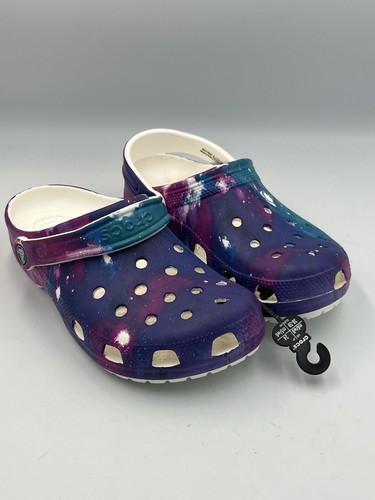 Crocs Baya Galaxy Unisex Tie Dye Space Dye Clogs Women’s 8 Men’s 6 Slip ...