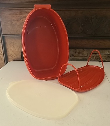 Vintage ~ Tupperware Storage Container with Lifter & Lid ~ Roast Ham ...