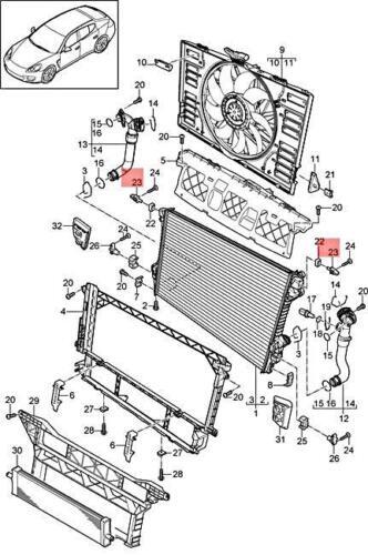 Porsche 97010666103 Genuine OEM Radiator Upper Support for sale online ...