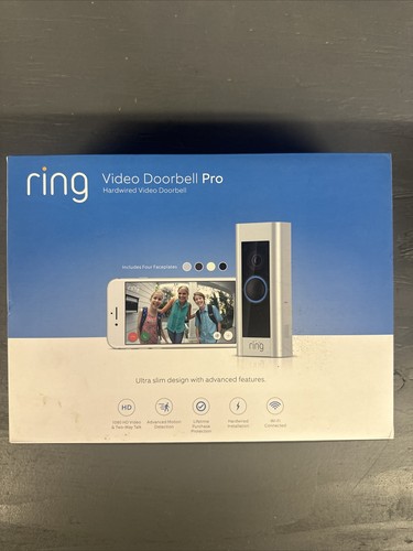 NEW Ring Video Door Bell Pro Hardwired Video Doorbell - Satin Nickel ...