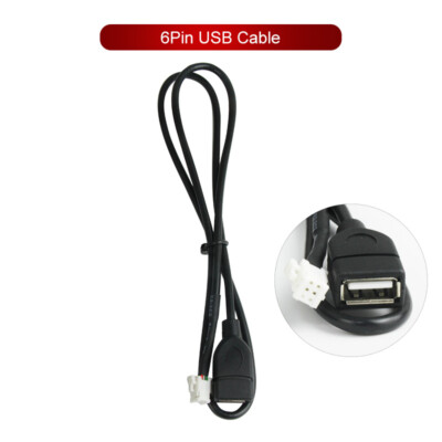 6Pin USB Cable Adaptor For Android Car Radio Stereo USB Cable Connector ...