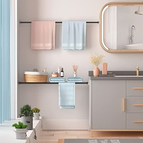 MEXAU 1Pack Spring Tension Curtain Rod 26-39 inch Spring Tension Rods ...