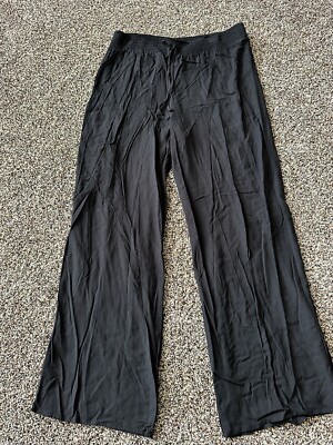 Apt 9 Black Rayon Pants New Palazzo Large | eBay