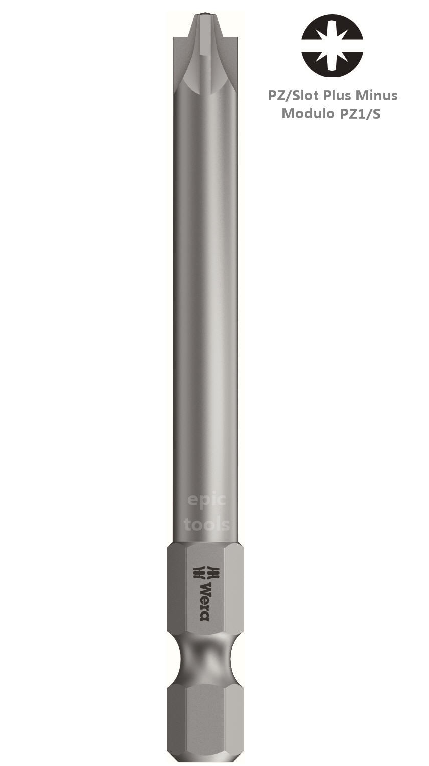 WERA PZ/SL Plus Minus 70mm Length PZ1/S Or PZ2/S Modulo Screwdriver ...