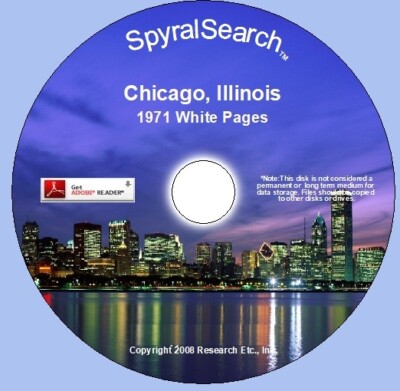 IL - Chicago 1971 White Pages - Phone Book CD in PDF format - Text ...