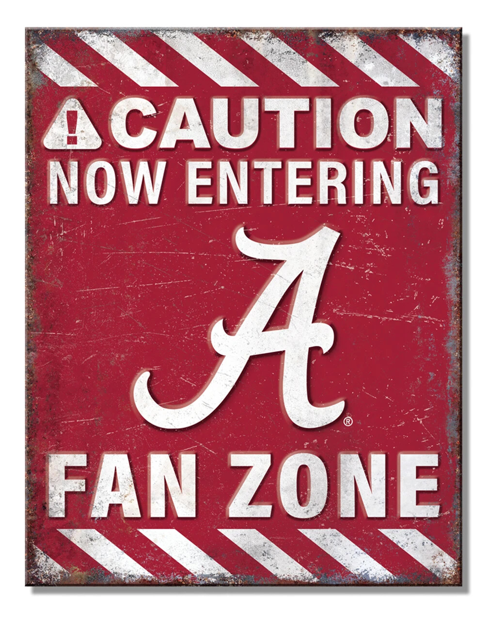 ALABAMA CRIMSON TIDE FAN ZONE Poster-Style Distressed Metal Sign #2 ...