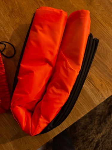 Aufblasbarer Luft-Sitzsack, orange, NEU inkl. Packsack/Lagertasche ...