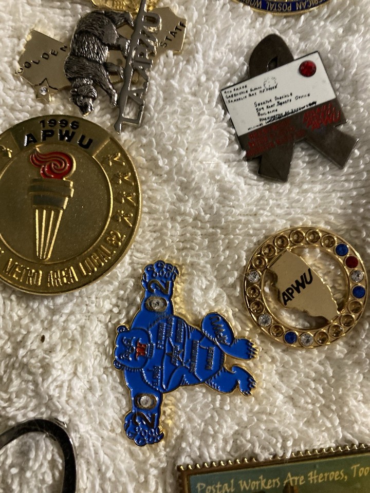 APWU American Postal workers Union Lapel Pin Lot Of 52 VINTAGE | eBay