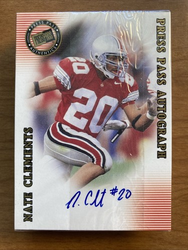 2001 Press Pass Factory Sealed Cello Pack Nate Clements Auto Card Ohio ...