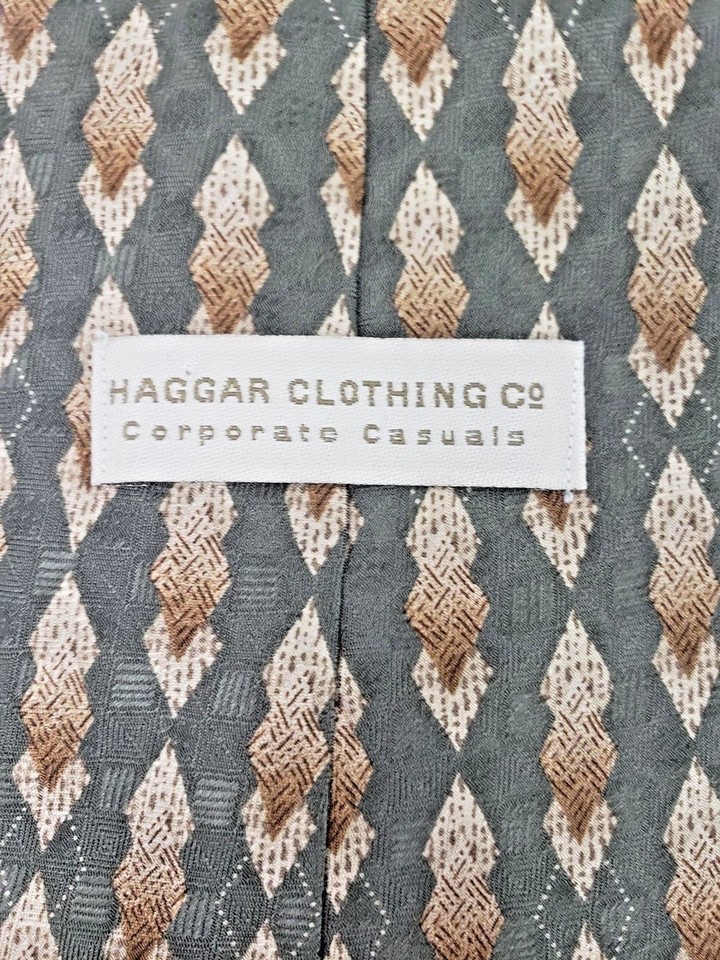 Haggar Clothing Co Men's Dress Suit Neck Tie 100% Silk 3.75"W 56"L ...
