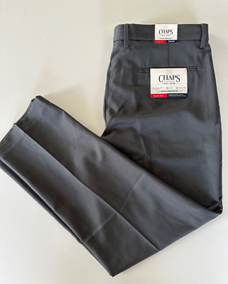 Chaps Asphalt Gray Performance Slim Fit Pant Size W38 X L30 | eBay