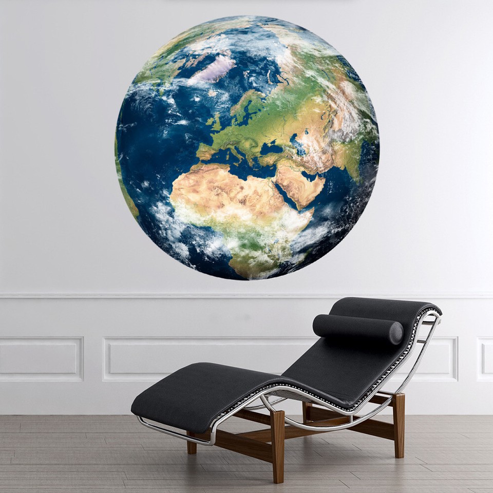 World Globe Earth Map Wall Sticker WS-45672 | eBay UK