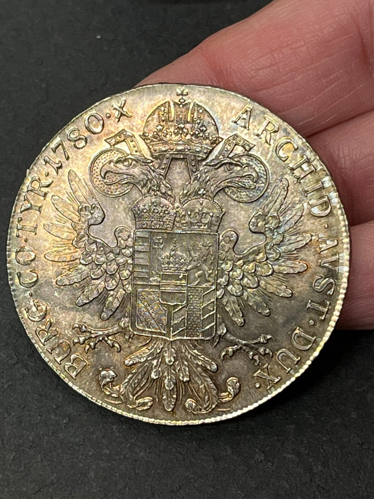 Austrian Maria Theresa Thaler BURG CO TYR 1780 .833 Silver Coin ...