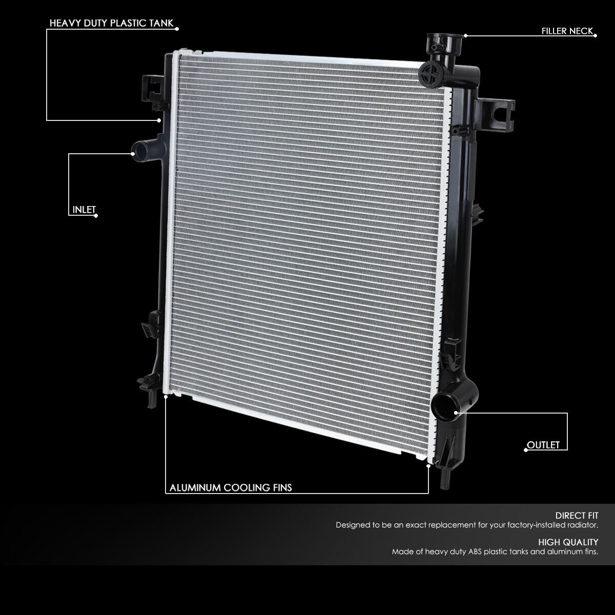 FOR 07-11 DODGE NITRO 3.7L/4.0L AT OE STYLE FULL ALUMINUM CORE RADIATOR ...