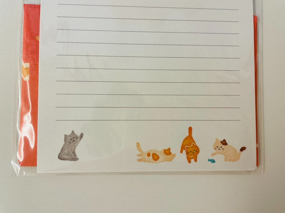 Japanese Stationery Set Cat Pattern / Iyo Paper Made in Japan | eBay