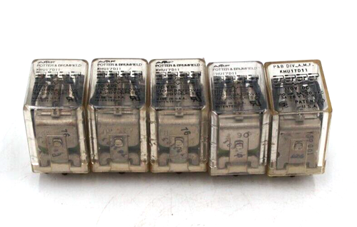 LOT OF 5 POTTER & BRUMFIELD KHU-17D11-110V Ice Cube Relay 120VDC Coil ...