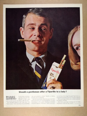 1962 Tiparillo Cigars 'Should a gentleman offer to a lady?' vintage ...