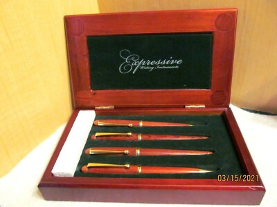 EXPRESSIVE WRITING INSTRUMENTS Fountain Ballpoint Pens Pencil in Wood ...
