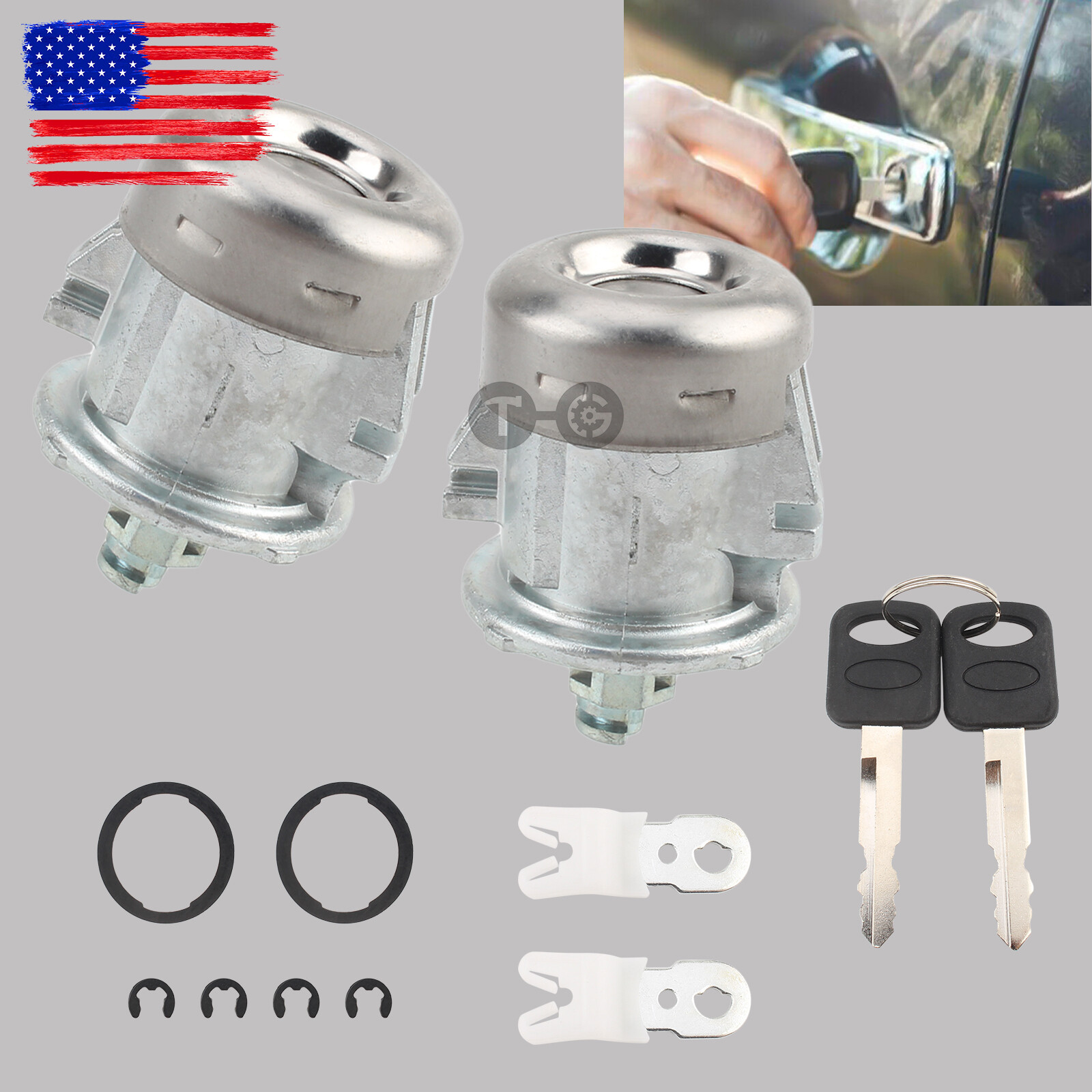 Ignition & Door Lock Cylinder For 1997-2007 Ford F150 F250 F350 F450 ...