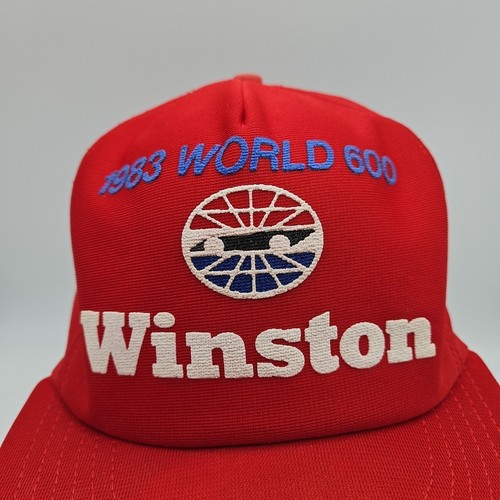 Vintage Winston Cup 1983 World 600 Hat Cap Snapback One Size Red Nascar ...