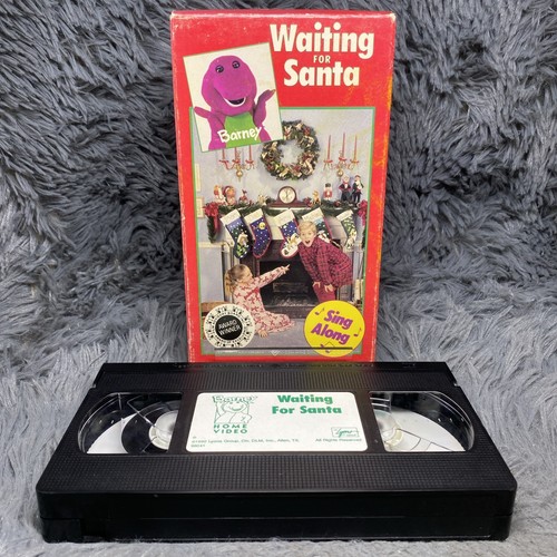 Barney Waiting For Santa VHS Tape 1992 Preschool Sing Along Early ...
