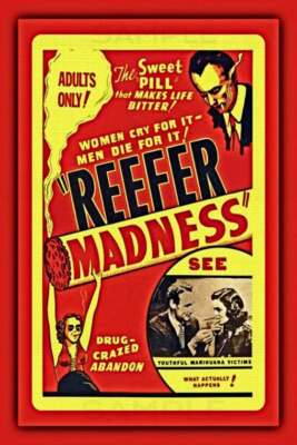 REEFER MADNESS METAL SIGN 8X12 POT DOPE VINTAGE IMAGE FUNNY 420 ...