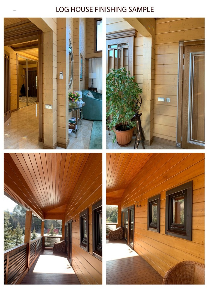 MODERN LOG HOUSE KIT #LH-239 ECO FRIENDLY WOOD PREFAB DIY BUILDING ...