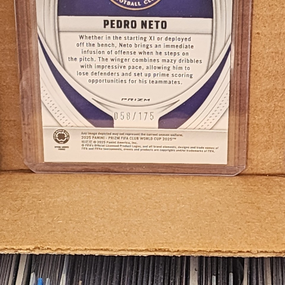 Pedro Neto 2025 Prizm FIFA Club Blue Ice Prizm Card #58/175 Chelsea | eBay