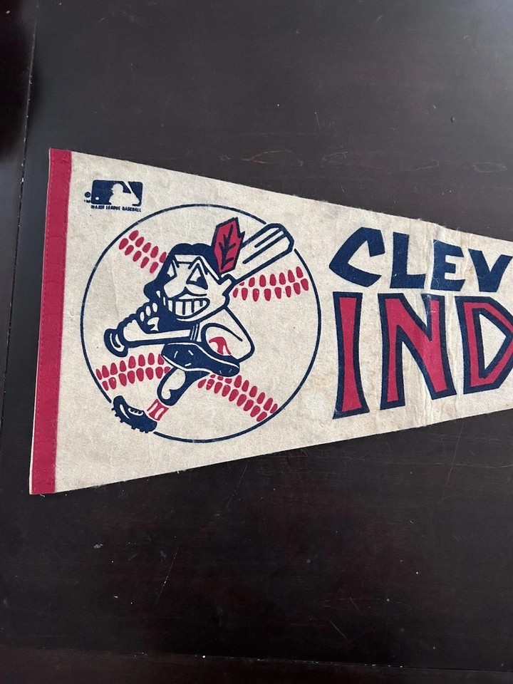 Cleveland Indians MLB Baseball Vintage Pennant 30 x 12 Chief Wahoo HTF ...