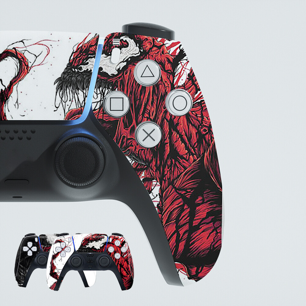 Venom Carnage Skin Sticker Decals Fit PS5 Standard Disc Digital Console ...