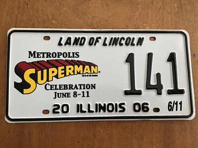 2006 Illinois Metropolis Superman Celebration License Plate special ...