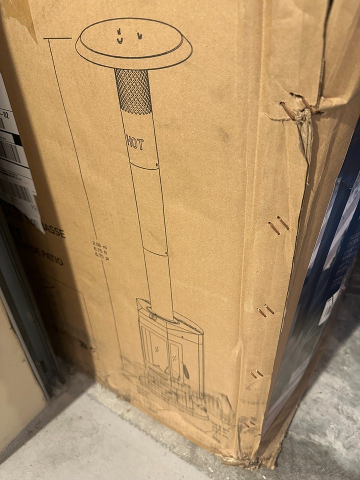 FlamePro 7' Dual Propane/ Pellet Patio Heater 75,000 BTU Glass Window ...