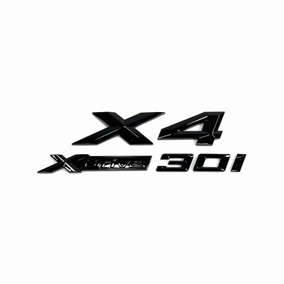 for X4 Series Gloss Black Emblem X4+XDrive30i Number Letters Rear Trunk ...