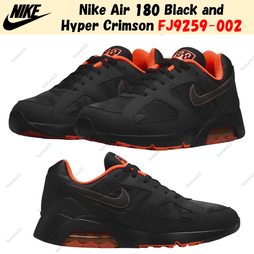 Nike Air 180 Black and Hyper Crimson FJ9259-002 Men's Size | eBay