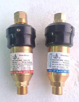 Drew Marine Backfire Valve Oxygen 549024 / Acetylene 548026 | eBay