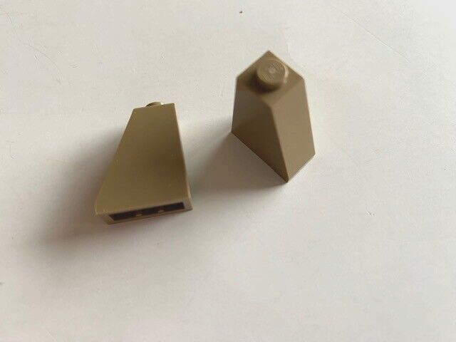 LEGO Parts: Sloped Brick, 1x2x2, Part # 60481, Dark Tan - Lot of 2 | eBay